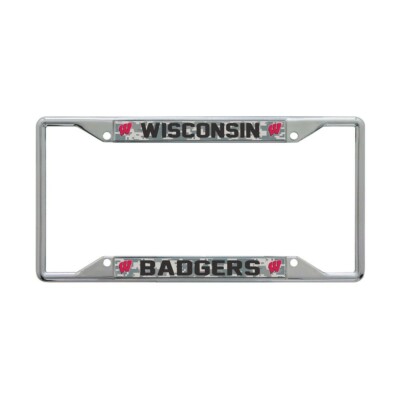 WISCONSIN BADGERS DIGITAL CAMO 6"X12" METAL LICENSE PLATE FRAME NEW ...