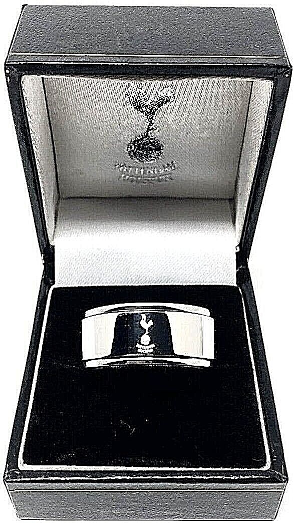 TOTTENHAM HOTSPUR FC SPURS STAINLESS STEEL SPINNER BAND RING IN GIFT ...