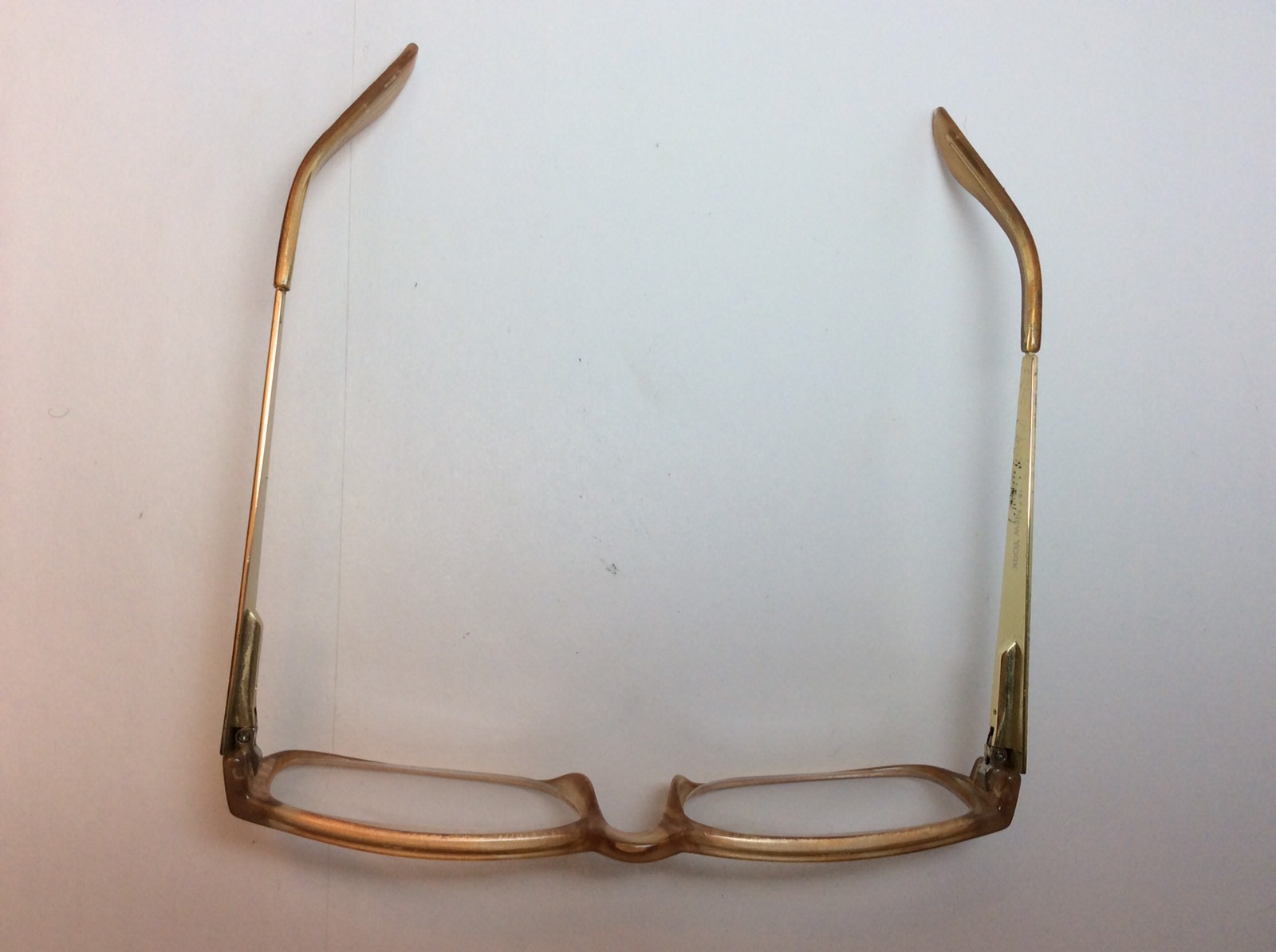 JM New York Eyeglasses FRAMES +2.50 Champagne/Gold 145mm Arms Readers ...