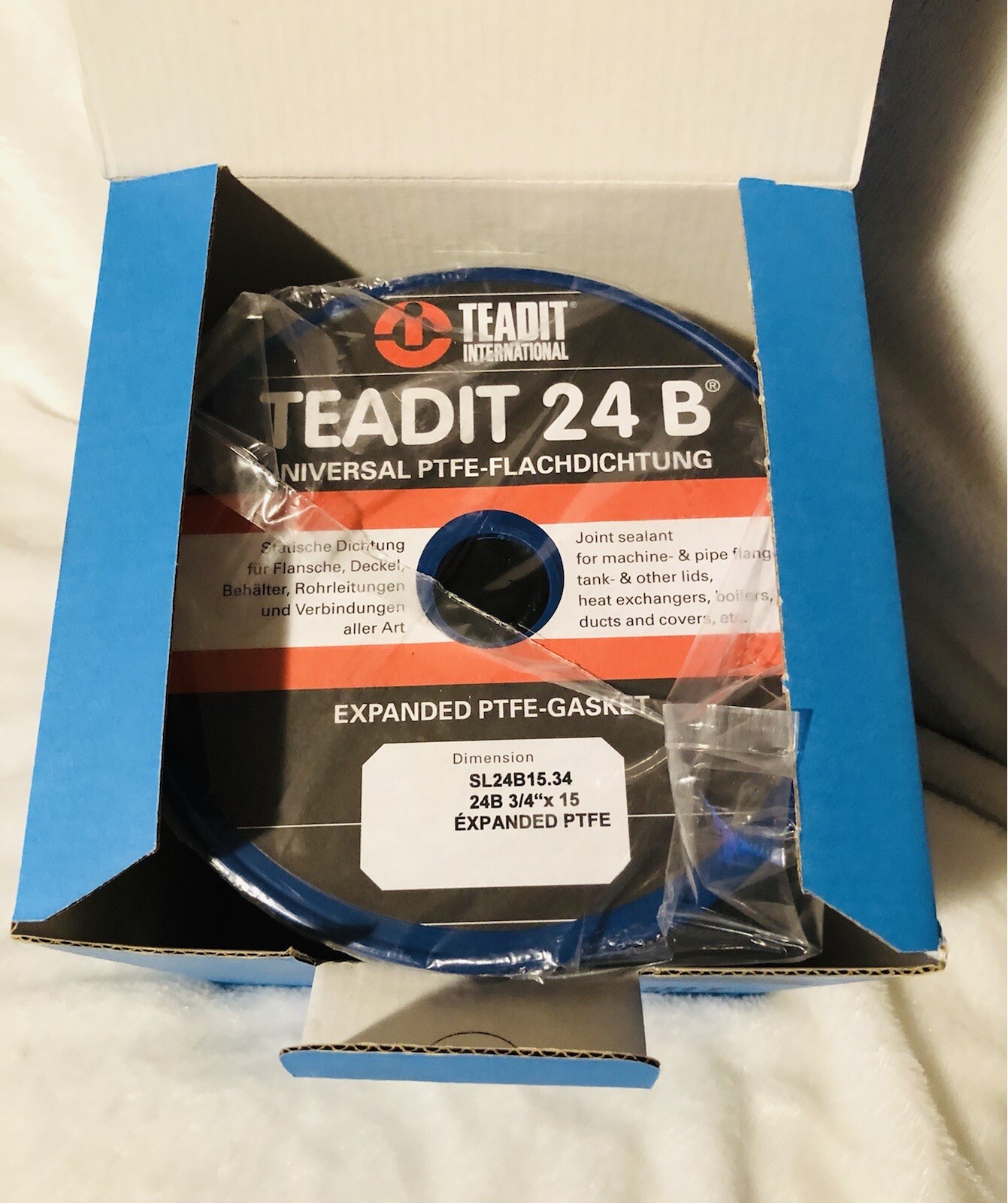 TEADIT Expanded PTFE, Joint Sealant, Tape, SL24B.15.34, 3/4" x 15ft NEW ...