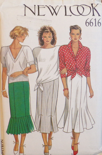 New Look Sewing Pattern 6616 Misses Skirts Pleat Flare Variations Sizes ...