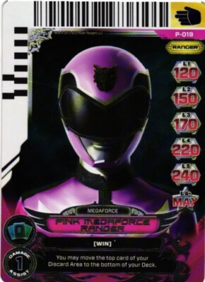 POWER RANGERS ACG PROMO P-019 MEGAFORCE PINK RANGER RARE FOIL CARD | eBay
