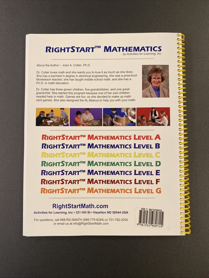 Right Start Mathematics Level C Lessons Workbook Second Edition | eBay