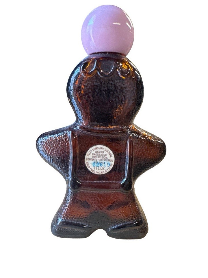 Cute Cookie Avon Gingerbread Perfume Bottle w Hello Sunshine Cologne | eBay
