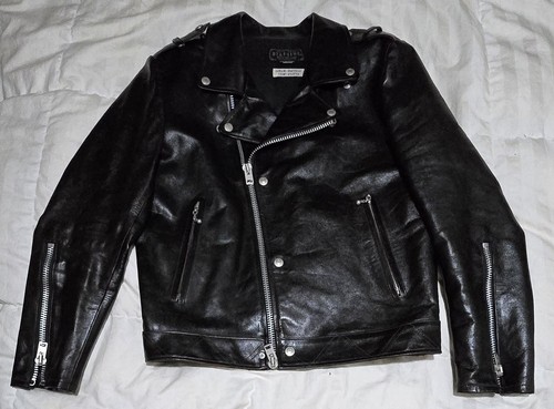 Diafvine Johnny Leather Jacket Motorcycle Men Black Horsehide Lewis ...