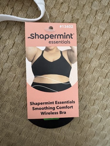 Shapermint Essentials Smoothing Comfort Wireless Bra White Size Large ...
