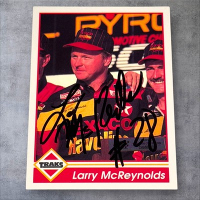Larry McReynolds 1992 TRAKS #184 TEXACO VINTAGE NASCAR autographed card ...