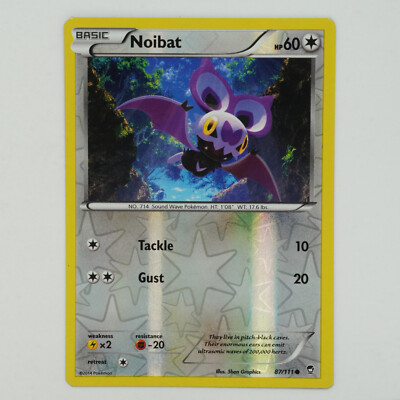 Noibat 87/111 Reverse Holo Common XY: Furious Fists Pokemon Card | eBay