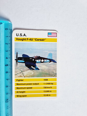 Vought F-4U Corsair 1938 Amérique Carte Airplane World War 2 Rare ...