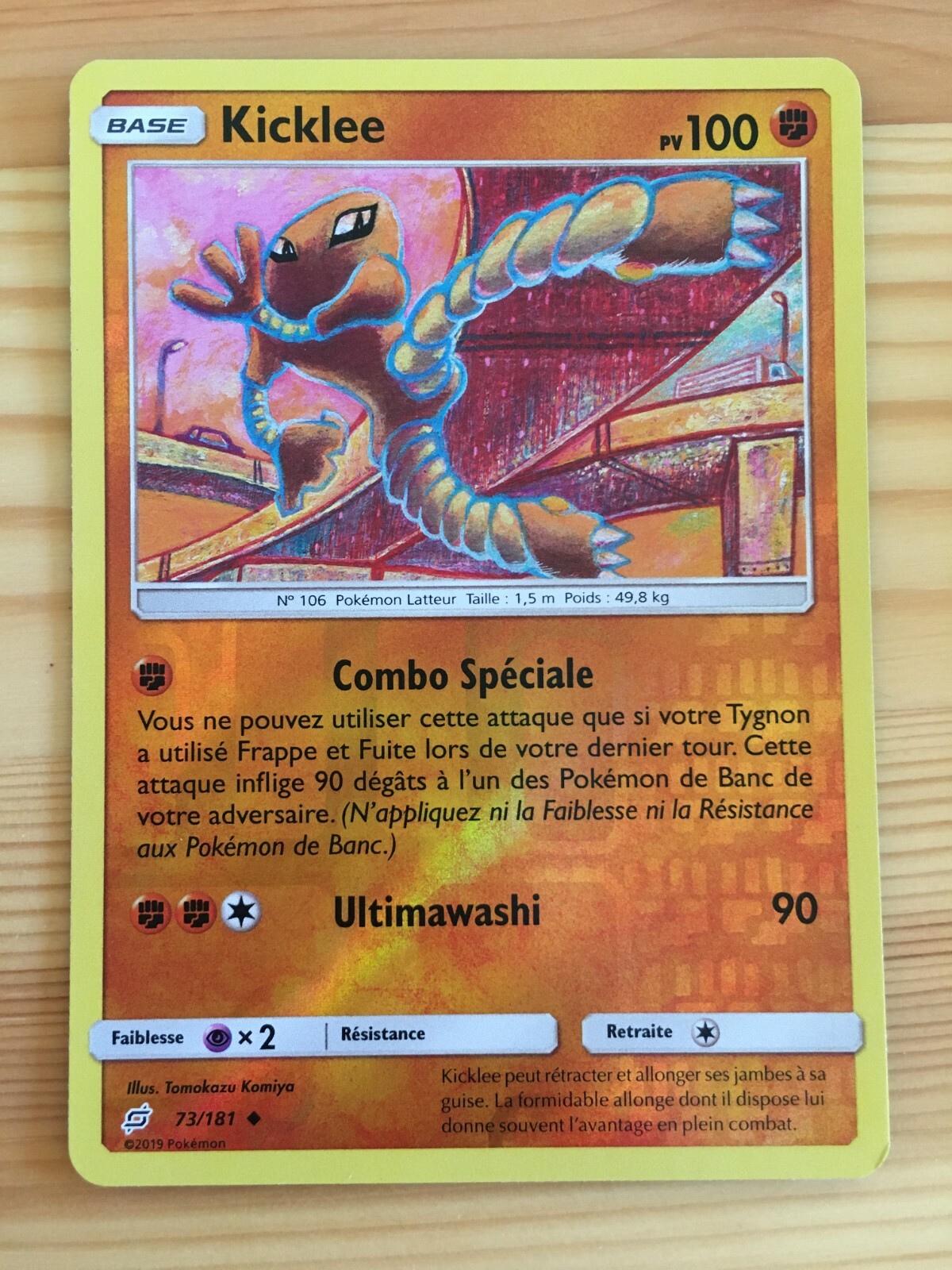 Carte Pokémon REVERSE Kicklee 73/181 SL9 Soleil & Lune Duo de Choc FR ...