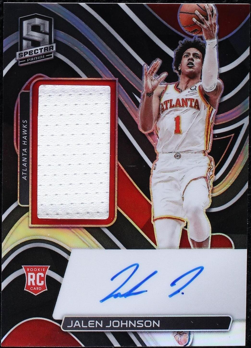 2021-22 Panini Spectra - Rookie Jersey Autograph Jalen Johnson #179 / ...