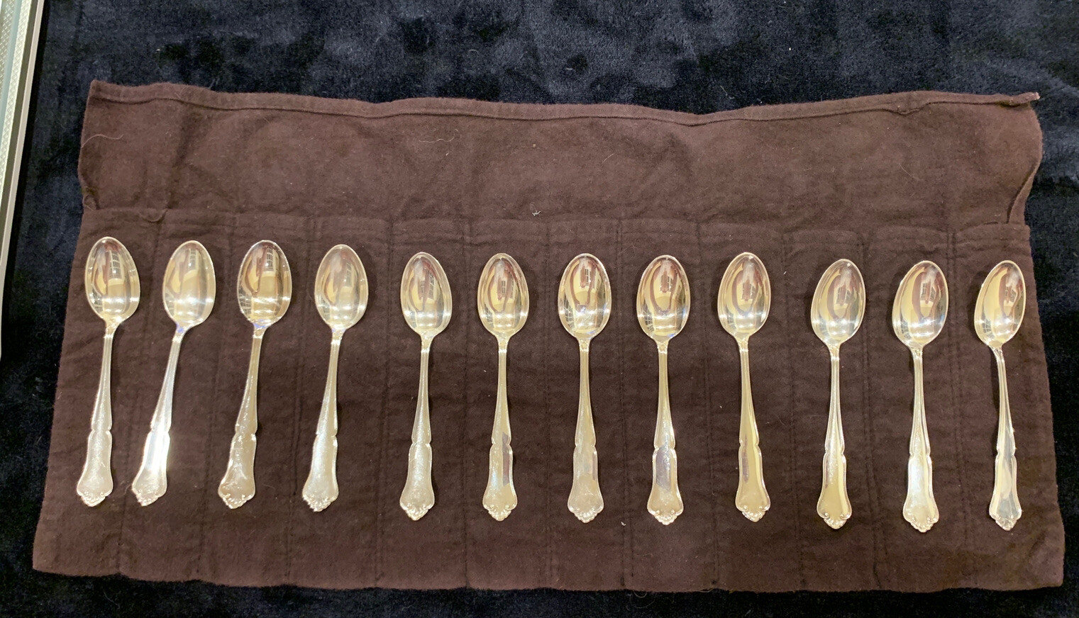 Norwegian 830s Silver Spoons With Flannel Storage Wrap | Set Of 12 | eBay