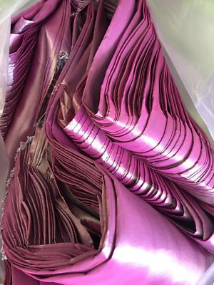 deep pink Satin fabric costume curtain lining wedding decoration crepe ...