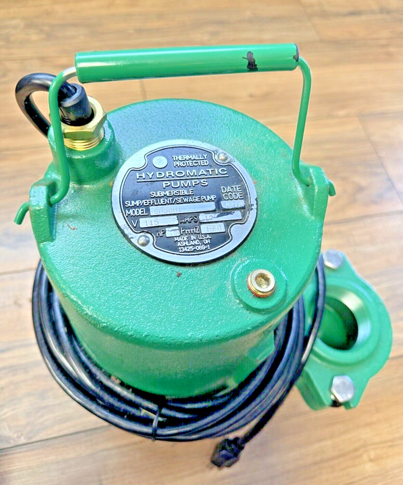 HYDROMATIC - SP50M1 - SUBMERSIBLE SEWAGE PUMP - 115 V/ 12 A/ .50 HP/ 1 ...
