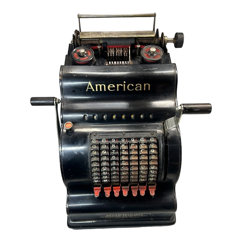 Antique American Can Company Adding Machine Model Four Serial # 35018 ...