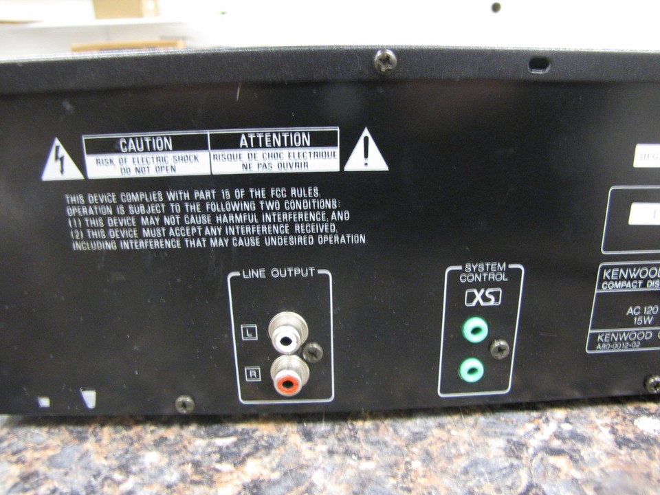 Kenwood DP-R891 5 Disc CD Changer Player 1 Bit Converter -MR10 | eBay