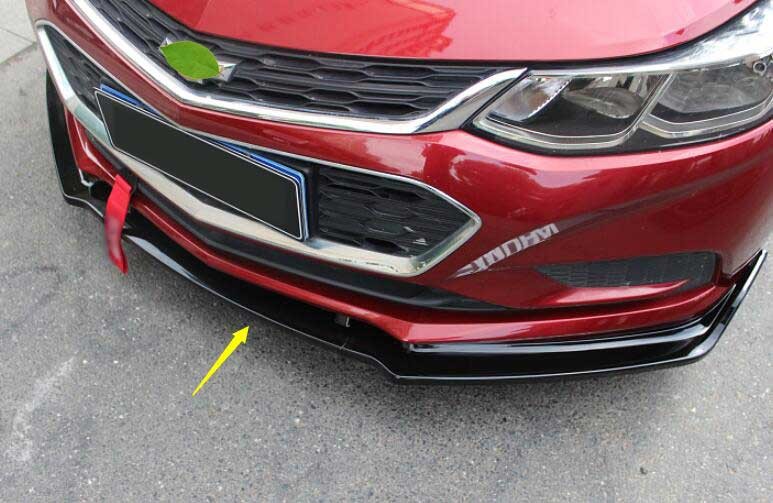 For Chevy Cruze 2016-2019 Gloss Black Front Bumper Lip Spoiler Bodykit ...