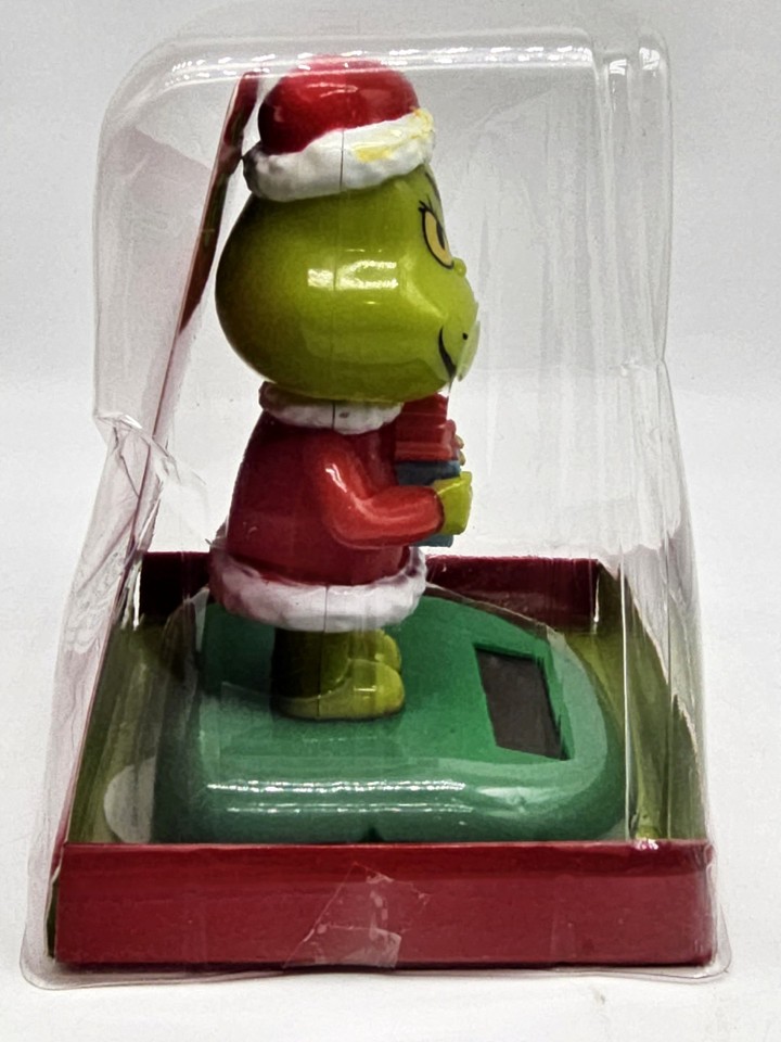 THE GRINCH Christmas Holiday SOLAR BOBBLE HEAD Ruz NEW Dr. Seuss RARE ...