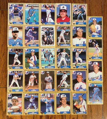 1987 MONTREAL EXPOS Topps Complete Baseball Team Set 29 Cards MLB | eBay