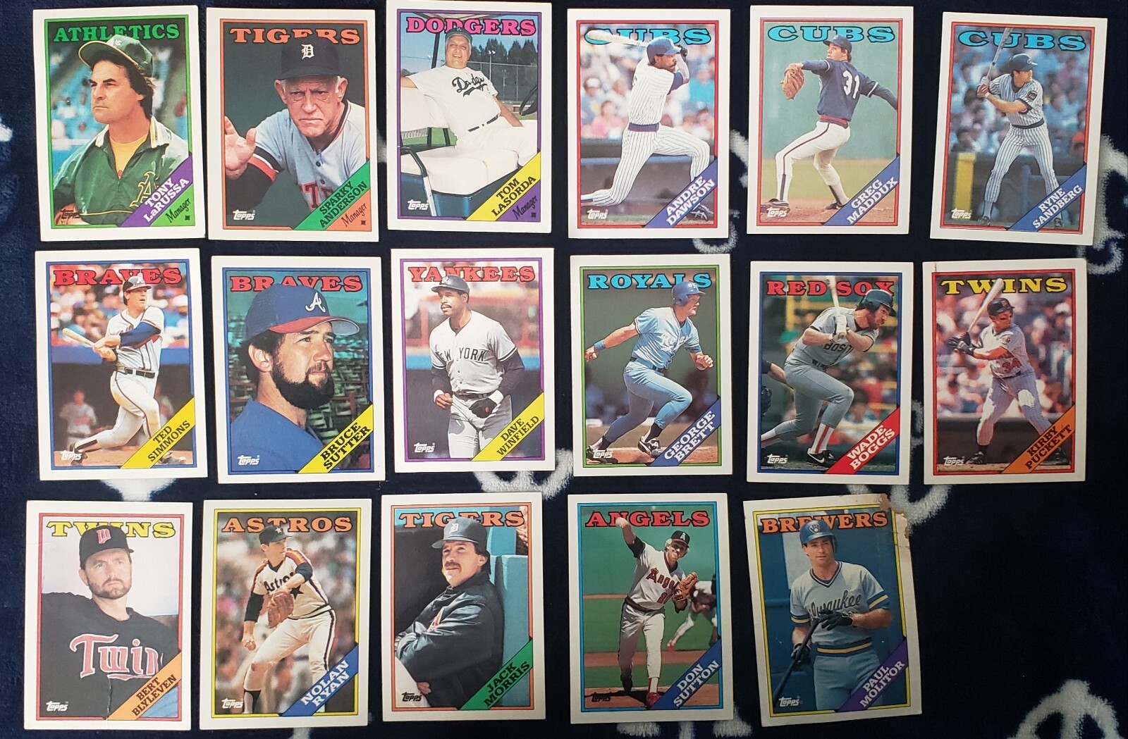 Vintage Lot of 322 1988 TOPPS ORIGINAL MLB Baseball Cards W/17 HALL OF ...
