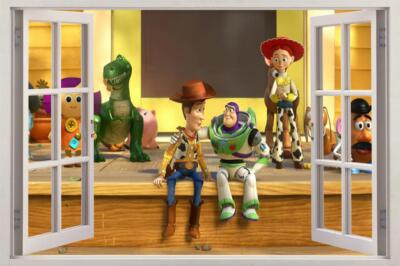 Toy Story Woody Buzz Lightyear 3D Window Decal Wall Sticker Art Mural ...