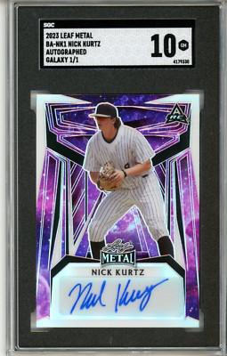 2023 Leaf Metal BA-NK1 Nick Kurtz Galaxy Autograph 1/1 - SGC 10 | eBay