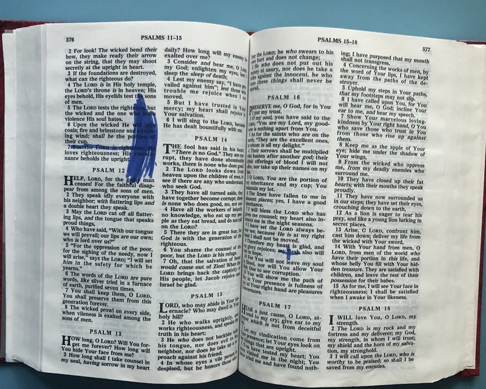 Holy Bible Placed By The Gideons International (Hard Cover) 1985- KJB ...