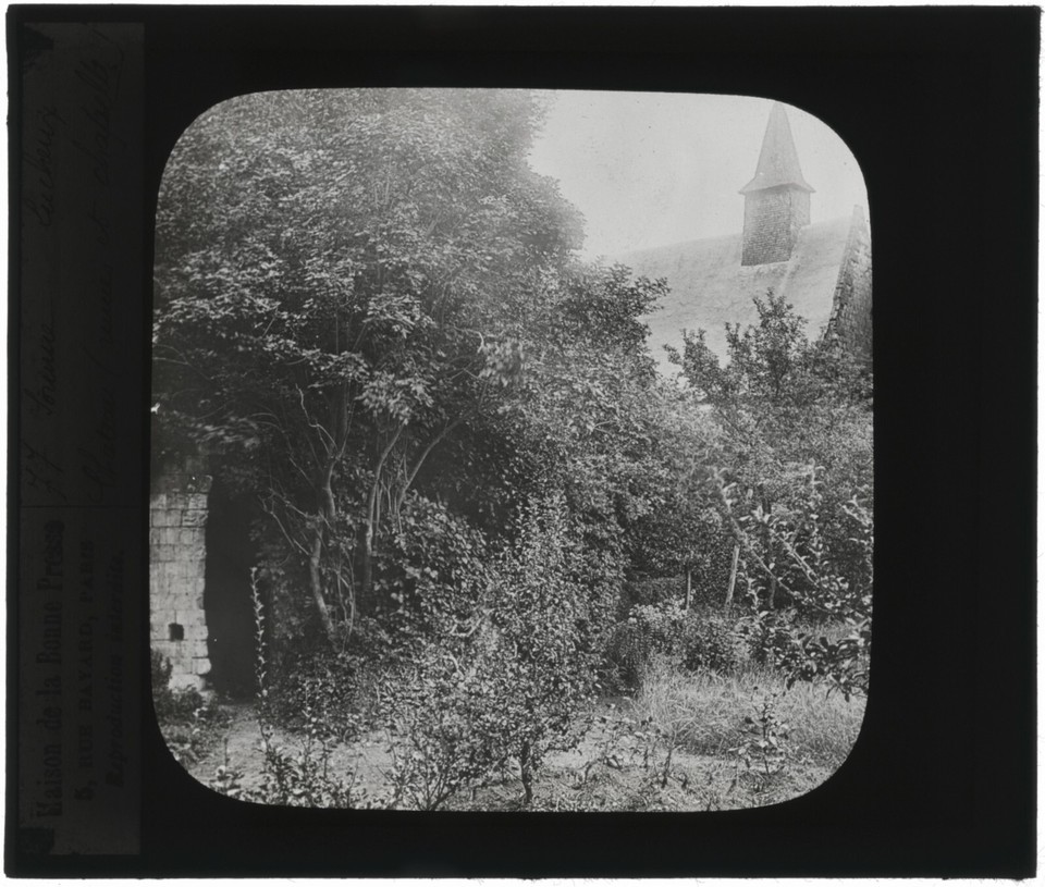 Castle, Ruins And Chapel, Lucheux, Photo Glass Plate, Positive 8.5X10 ...