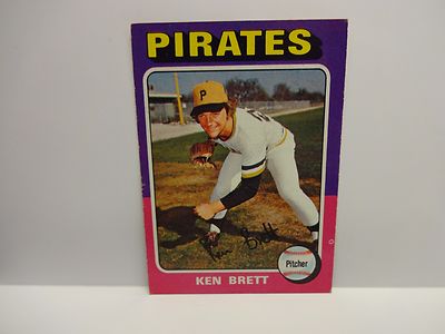 1975 Topps Baseball Ken Brett Pittsburgh Pirates Card #250 | eBay