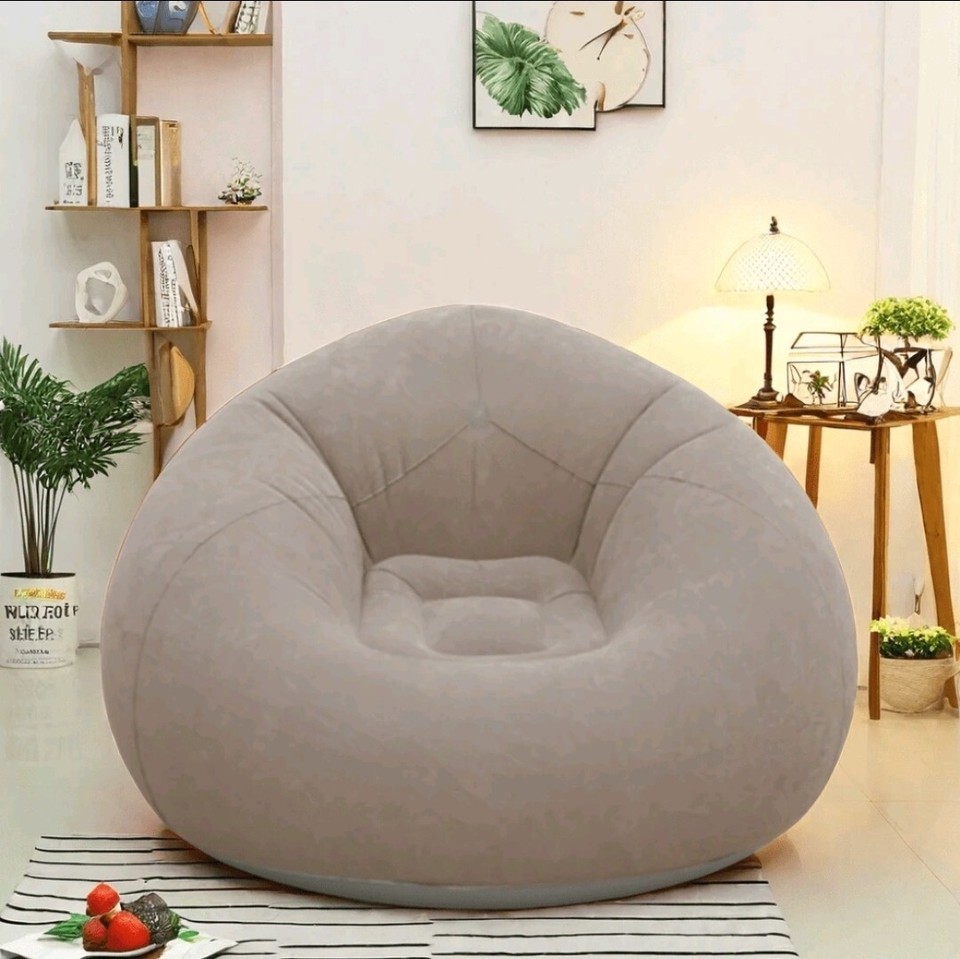 Large Slouchy Inflatable Sofa Chairs Lounger Seat Bean Bag Sofas Pouf ...