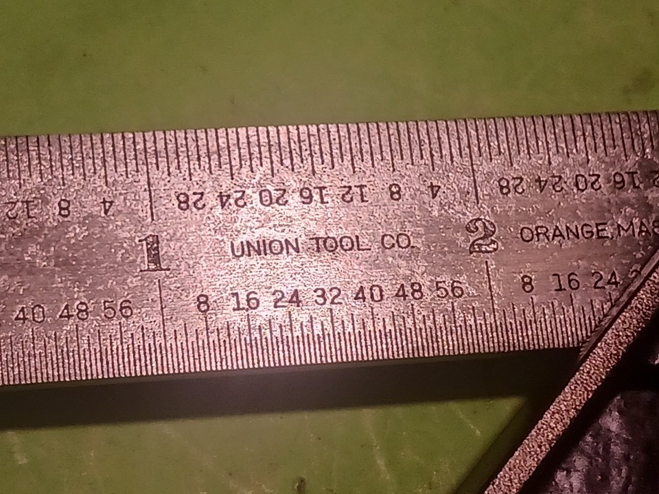 Vintage Union Tool Co. 6" Combination Square 3pcs Head, 6"rule No.4Grad ...