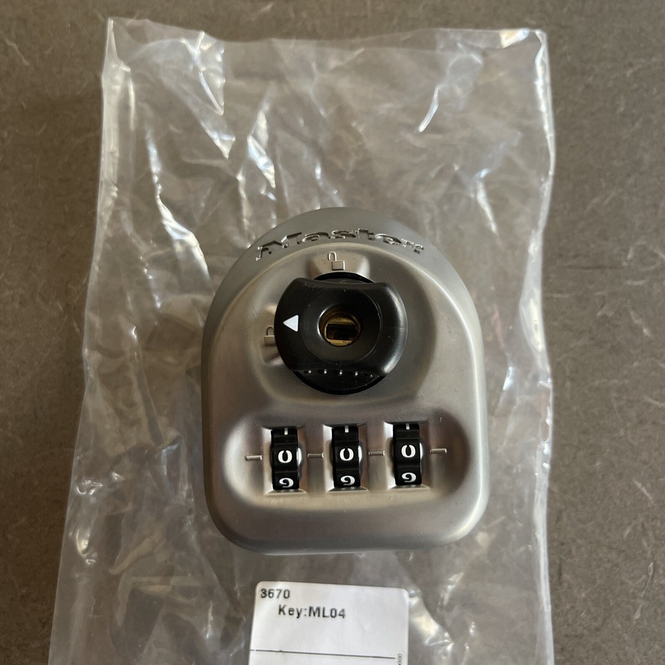 New! Master Lock 3-Digit Combination Deadbolt 3670 Multi-user Locker ...