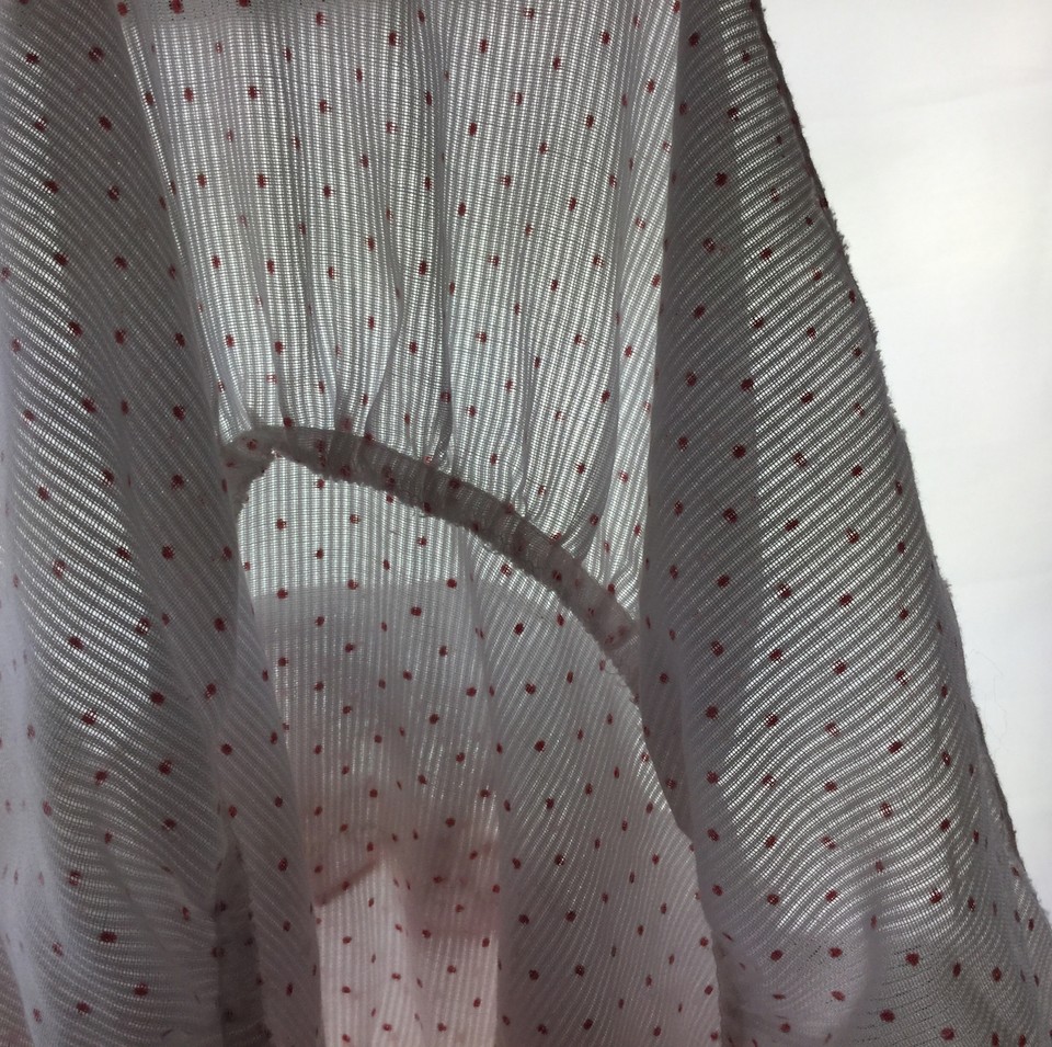 Vtg girl 3T sheer polka red dot dress red white made in USA | eBay UK