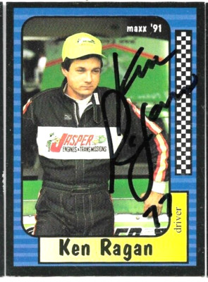 Ken Ragan signed 1991 MAXX trading card NASCAR Driver #58 (4) | eBay