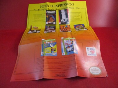 Hi Tech Expressions Nintendo NES Foldable Promo Poster Insert ONLY MTV ...