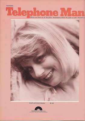 Telephone Man, Sheet Music, Words and Music by M. Wilson, 1977, Meri ...