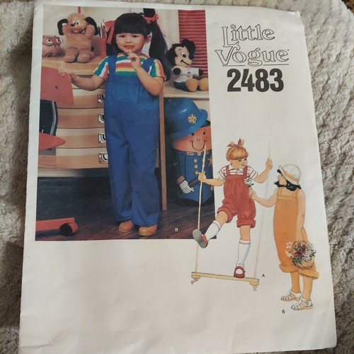 Vtg Little Vogue #2483 Pattern Child's Jumpsuit Size 5 New Uncut ...