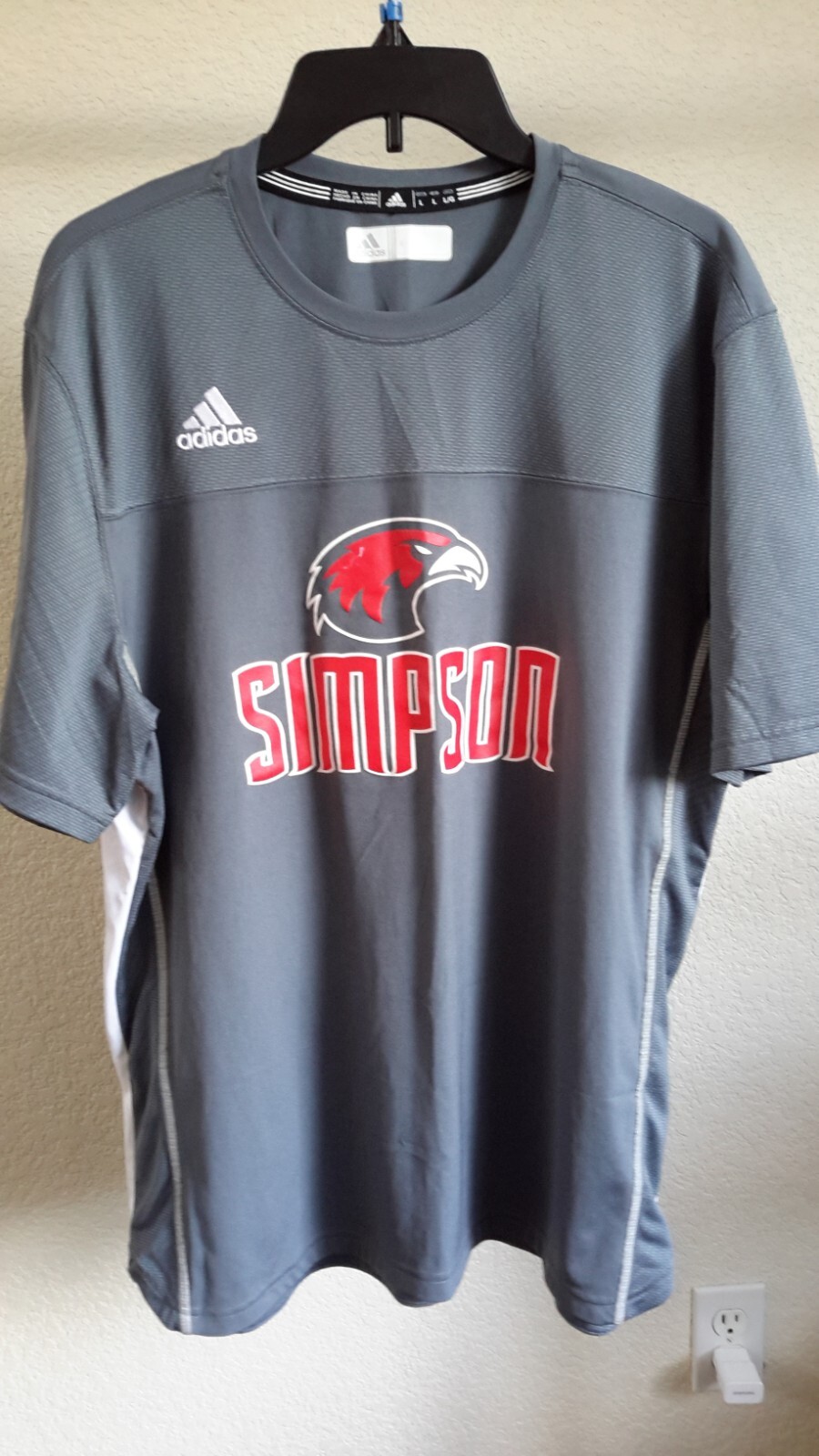 Adidas Simpson University Red Hawks CA Logo Mens Size… - Gem