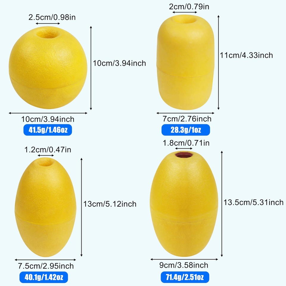Rope Floats Marine Buoy Float 4/8pcs Crab Trap Floats Buoys Fishing ...