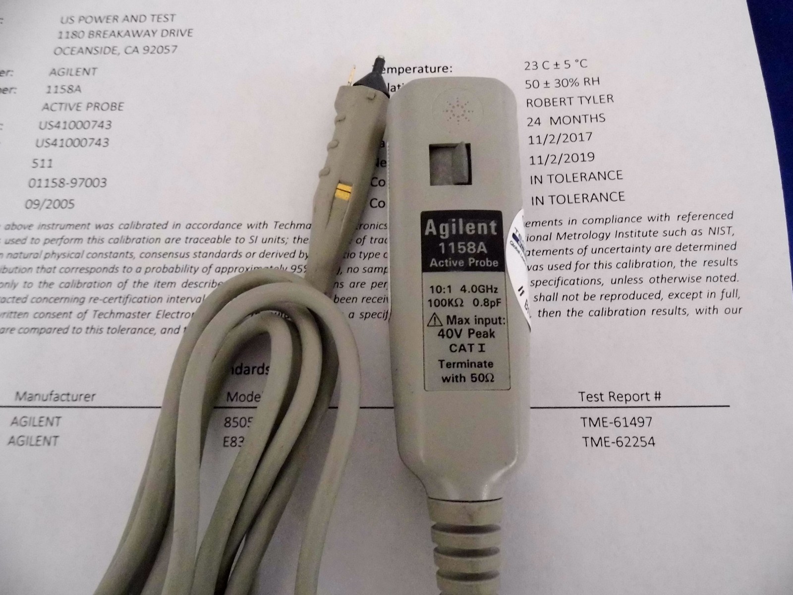 Agilent (Keysight) 1158A 4GHz Active Probe | eBay
