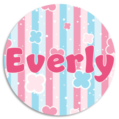 Everly - 100 Pack Circle Stickers 3 Inch - Name Tag Water Bottle School ...