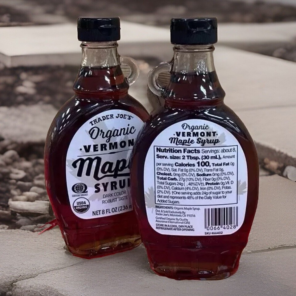 2-PACK Trader Joes Organic. Vermont Maple Syrup Authentic Best! Free ...