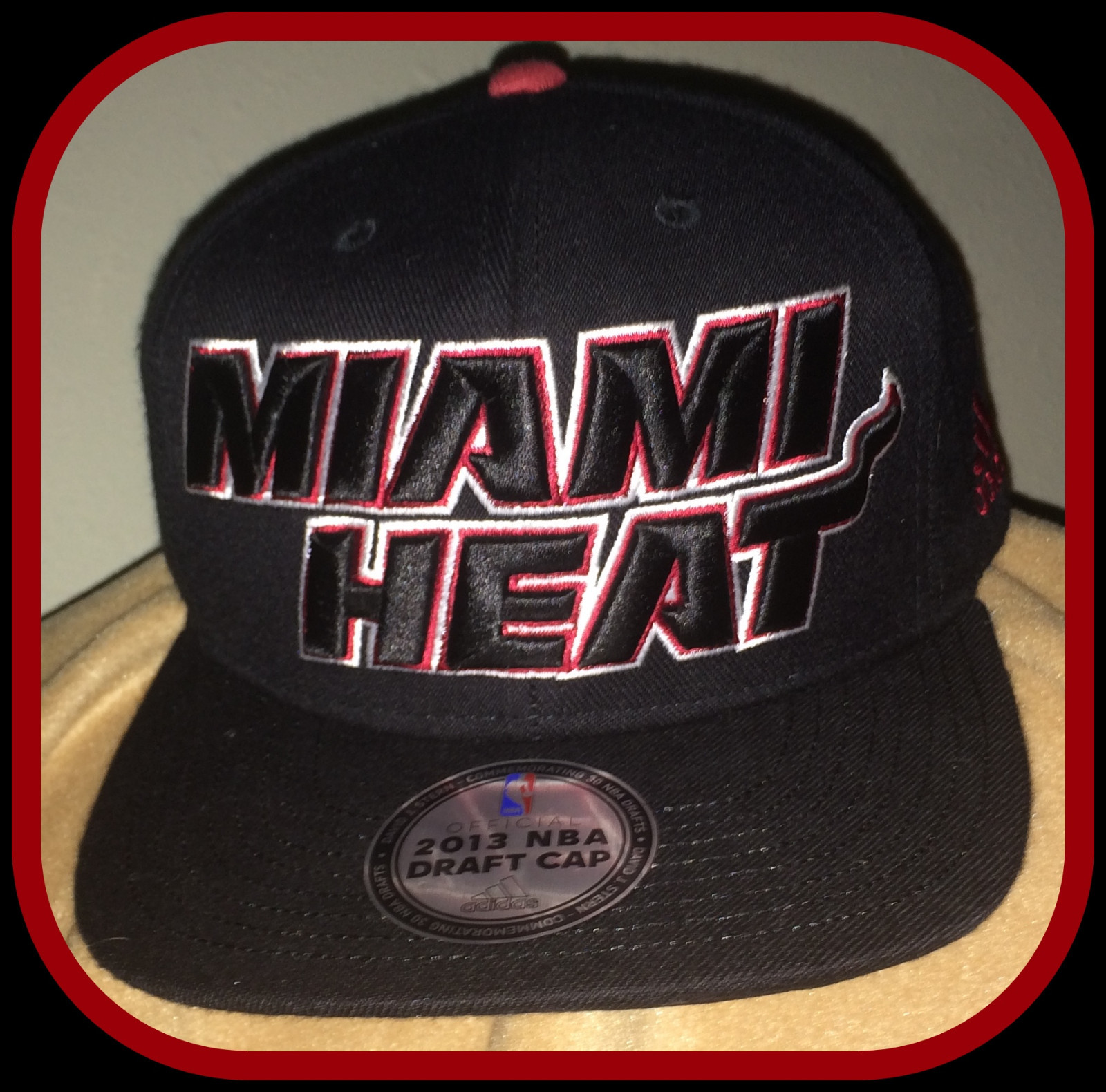 2013 MIAMI HEAT ADIDAS DRAFT DAY CAP ADULT ADJUSTABLE SNAPBACK NWT FREE ...
