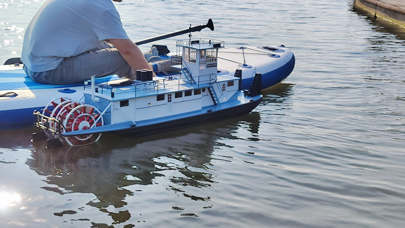 Sternwheeler Major 1:18 1400mm 55" Wooden Model RC Model Ship Kit | eBay