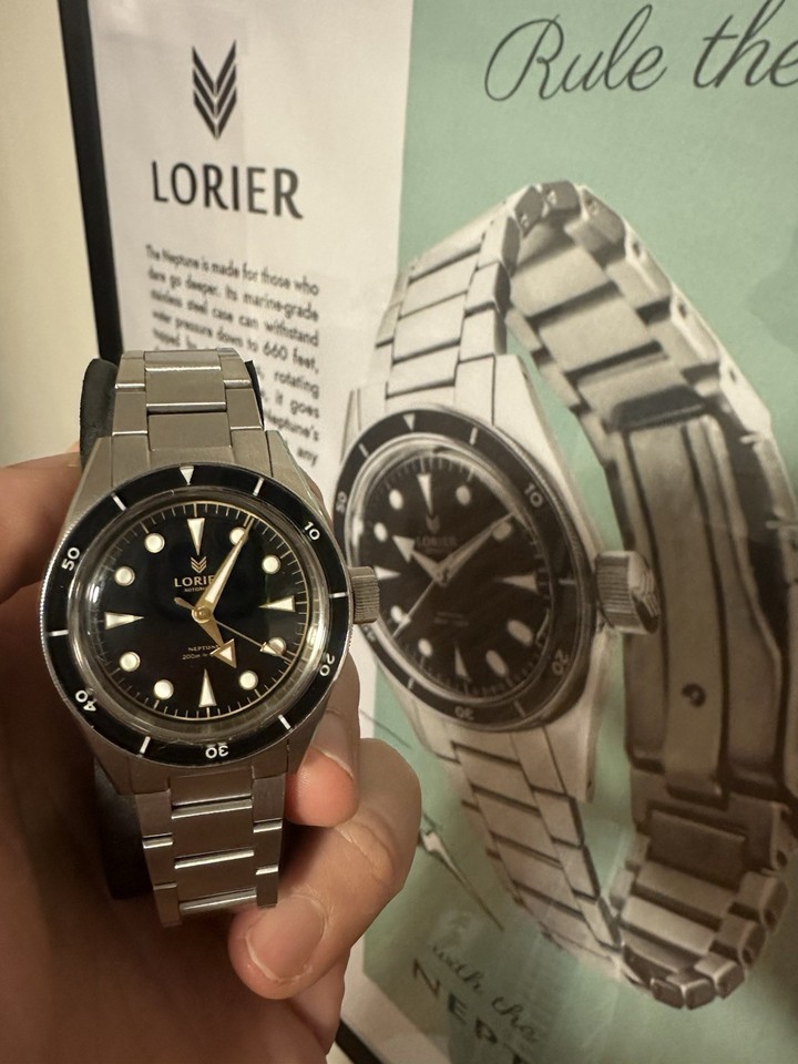 Lorier Neptune Series IV Automatic Diver Watch Original Box and Papers ...