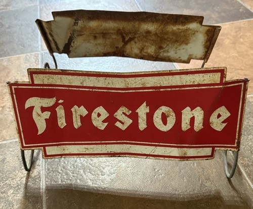 ORIGINAL VINTAGE FIRESTONE TIRE STAND/RACK DISPLAY SIGN | eBay