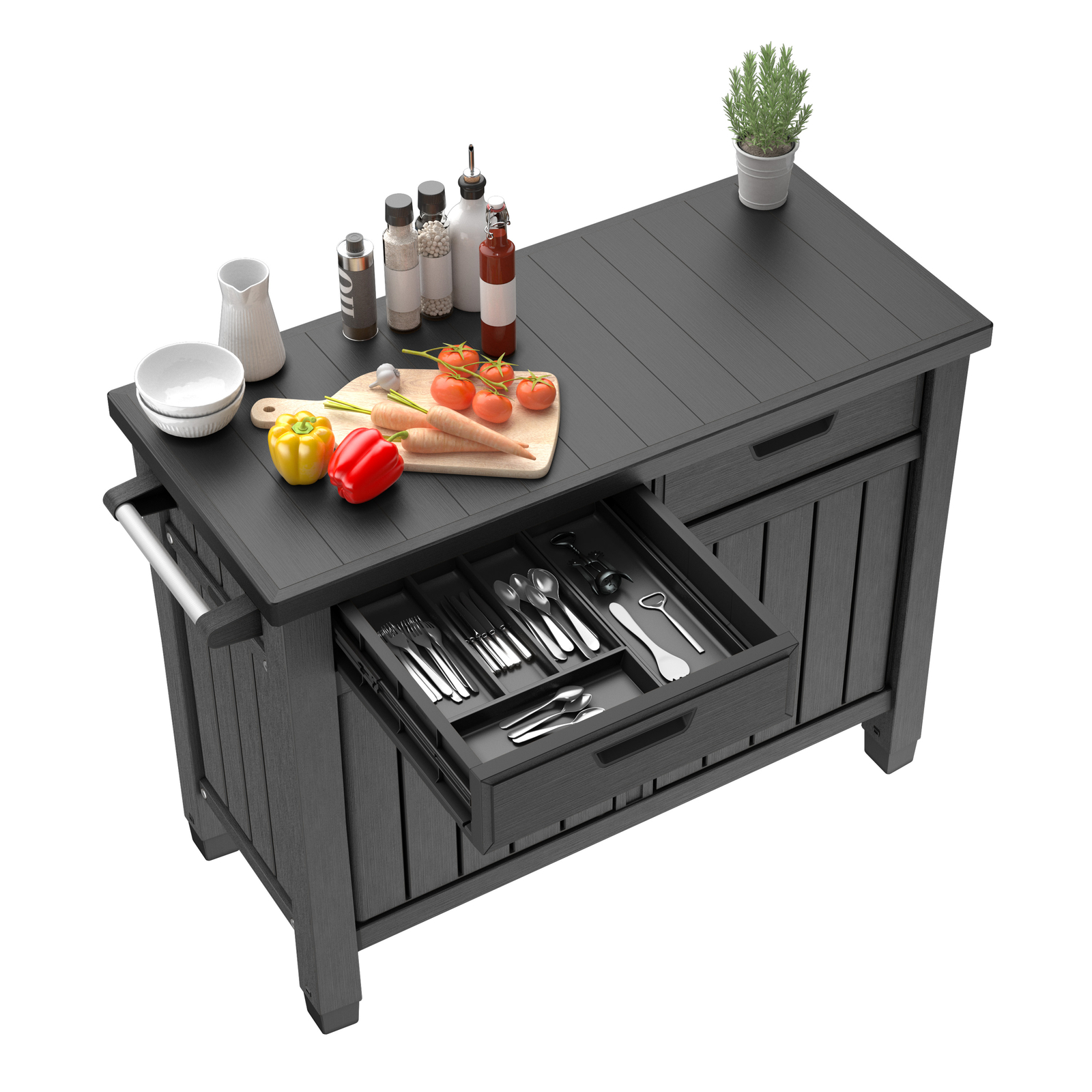 Keter Service-Tisch "Unity XL Entertainment" Beistelltisch Grilltisch ...