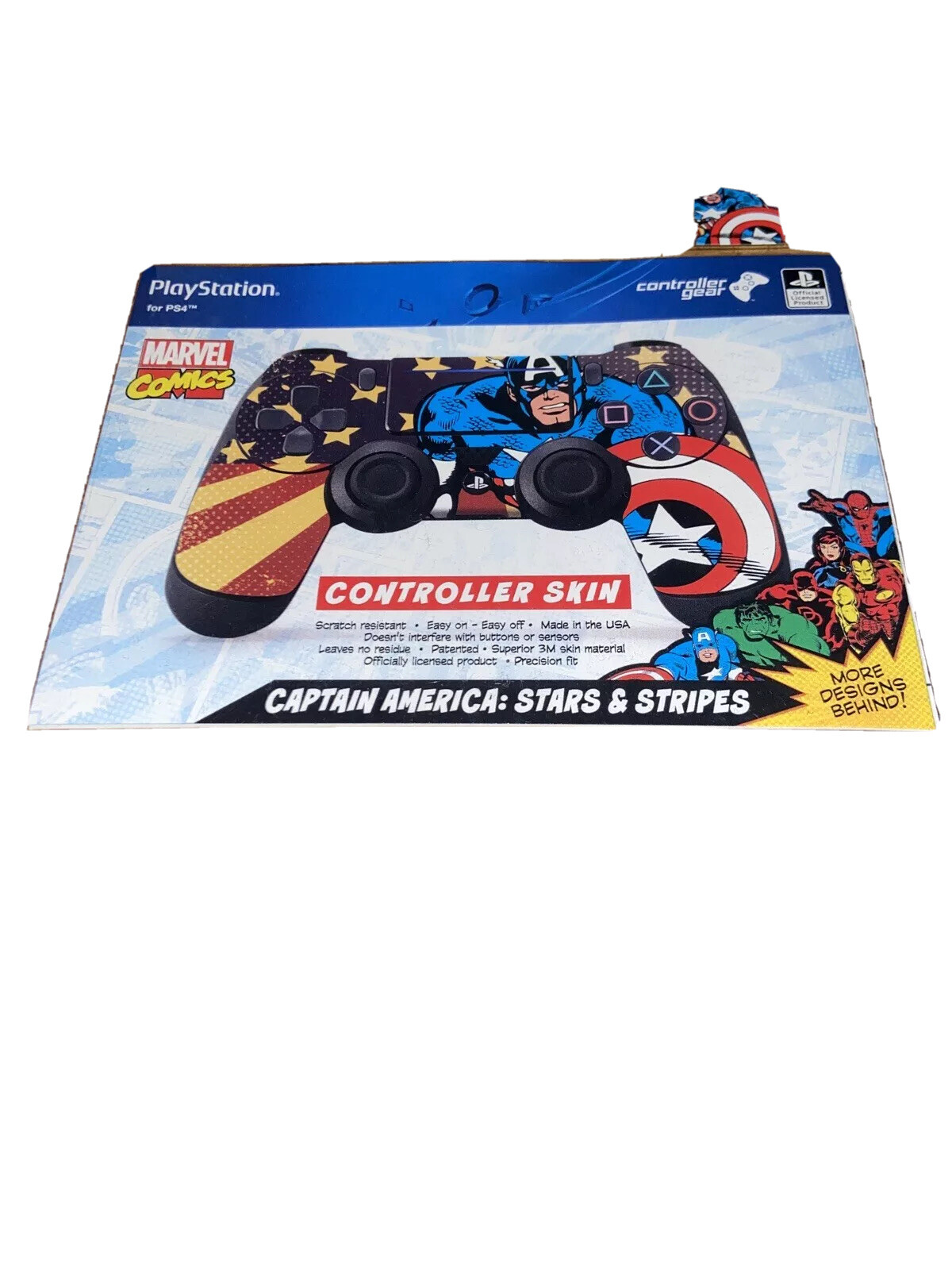 Marvel Comics PS4 Controller Gear Skin - Captain America - Stars ...