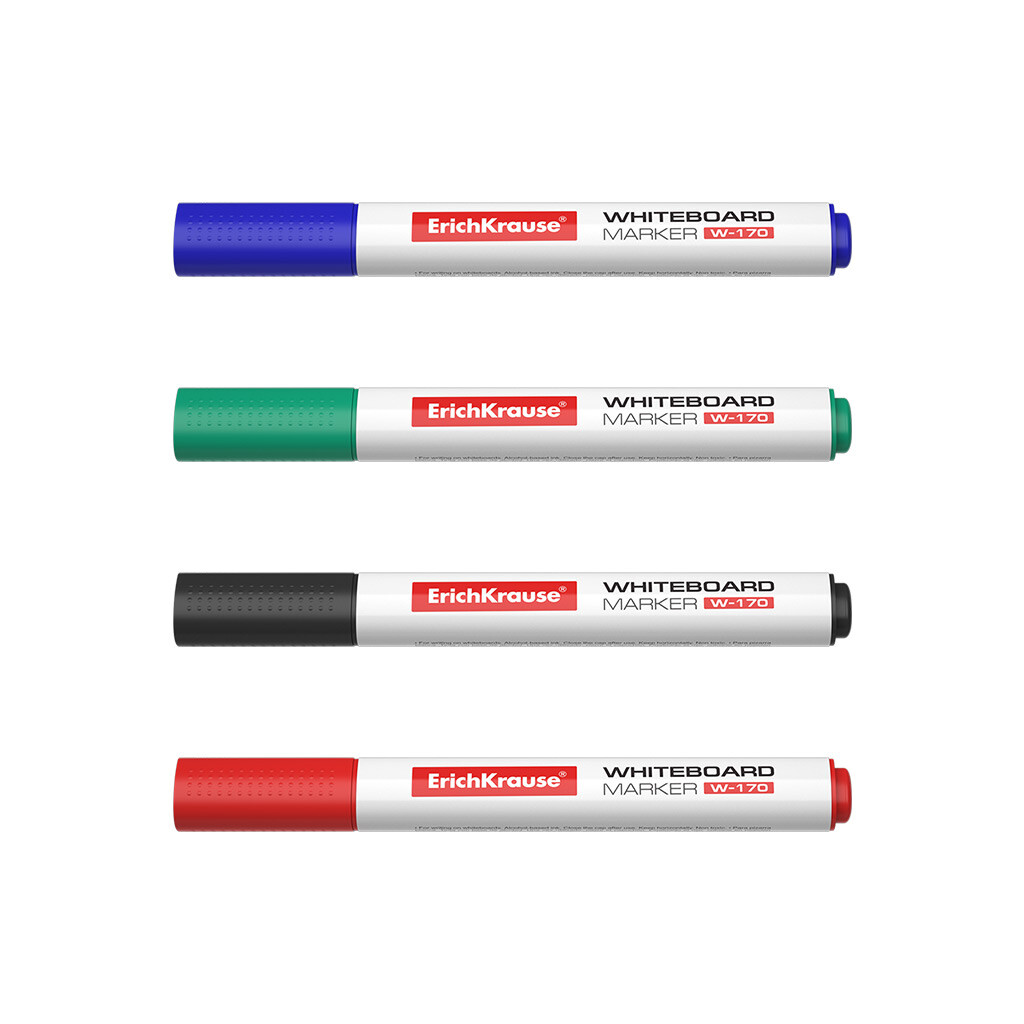 4 Whiteboardmarker Rundspitze 2mm abwischbare Whiteboard Stifte ...