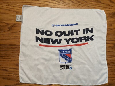 New York Rangers Hockey 2021/22 Rally Towel "No Quit In New York" MSG ...